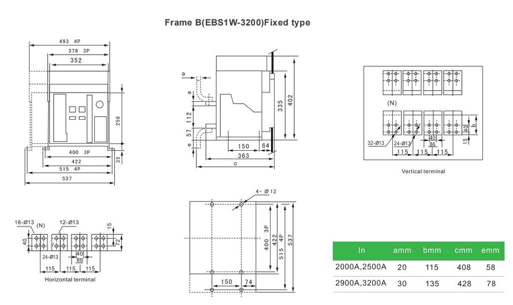 EBS1W Air Circuit Breaker - Shanghai Ebasee Electric Co.,Ltd