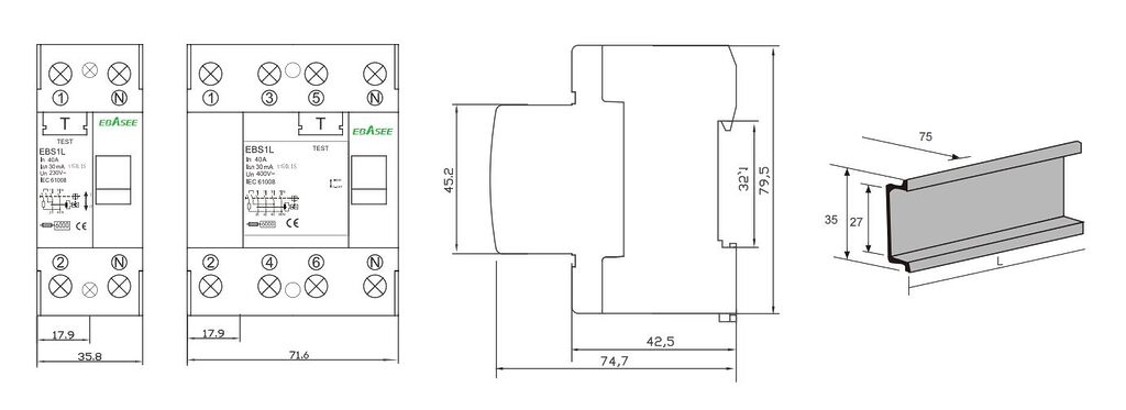 EBS1L Residual Current Circuit Breaker - Shanghai Ebasee Electric Co.,Ltd