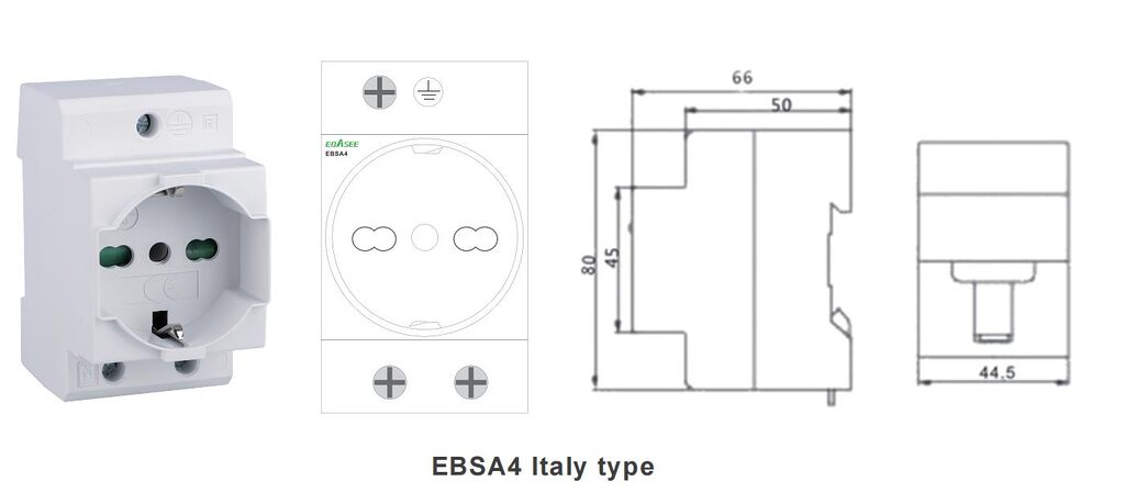 EBSA4 Modular Socket Italian Standard - Shanghai Ebasee Electric Co.,Ltd