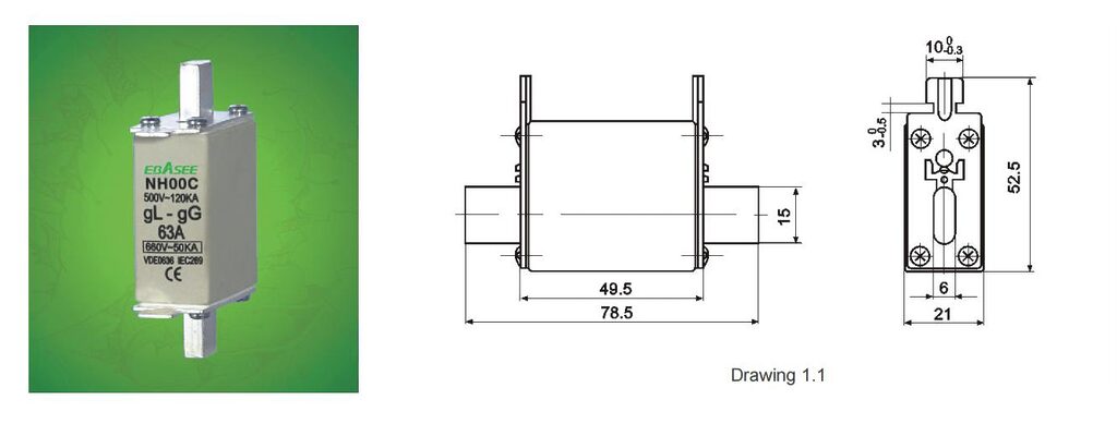 NH Low Voltage H R C Fuse Links - Shanghai Ebasee Electric Co.,Ltd