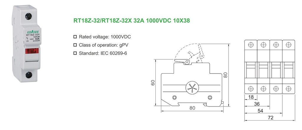 RT18Z Fuse Holder - Shanghai Ebasee Electric Co.,Ltd