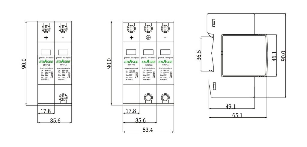 EBS7UZ DC Surge Protector - Shanghai Ebasee Electric Co.,Ltd