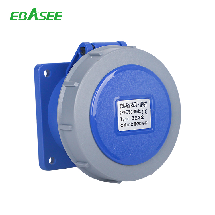 SN Series IP44 / IP67 Industrial Flanged Socket Straight - Shanghai ...