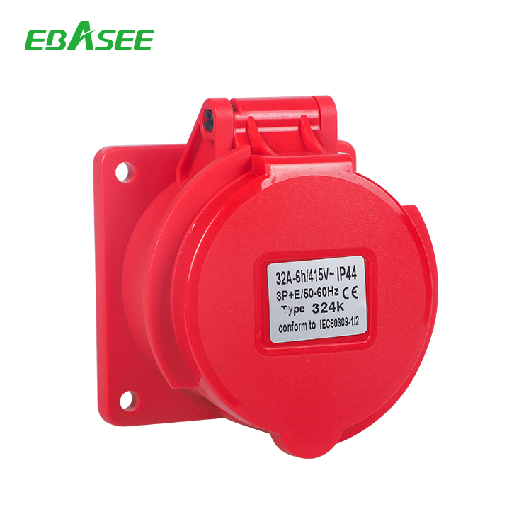 SN Series IP44 / IP67 Industrial Flanged Socket Straight - Shanghai ...