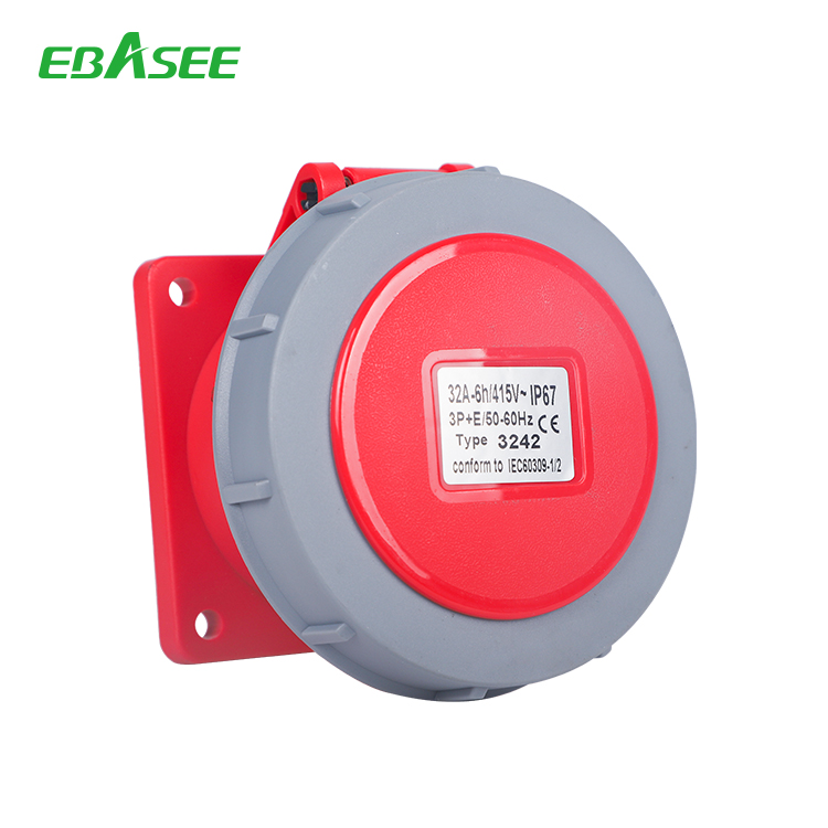 SN Series IP44 / IP67 Industrial Flanged Socket Straight - Shanghai ...